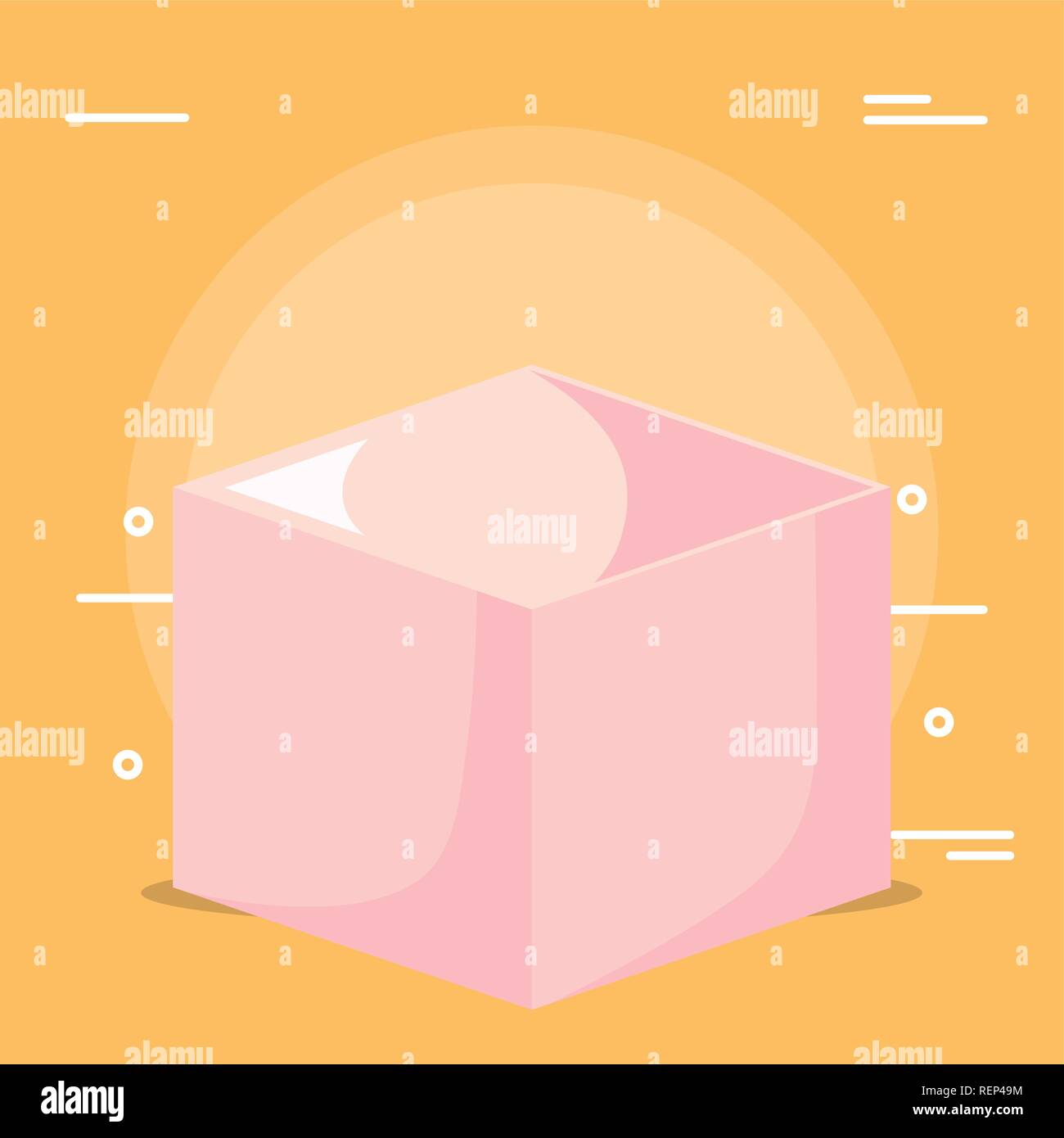 box icon over yellow background, vector illustration Stock Vector Image ...