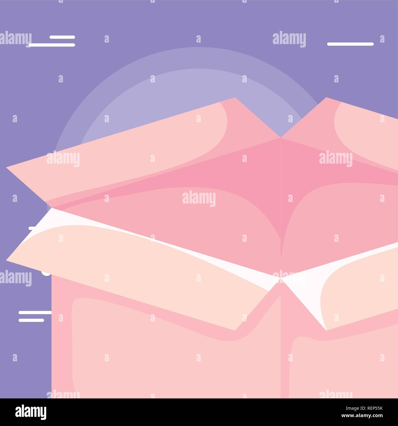 box icon over purple background, vector illustration Stock Vector Image ...