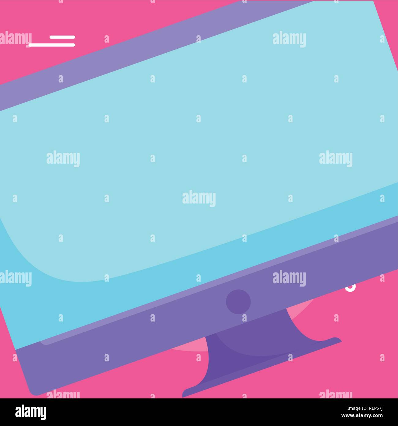 Computer icon Over pink background, vector illustration Stock Vector ...