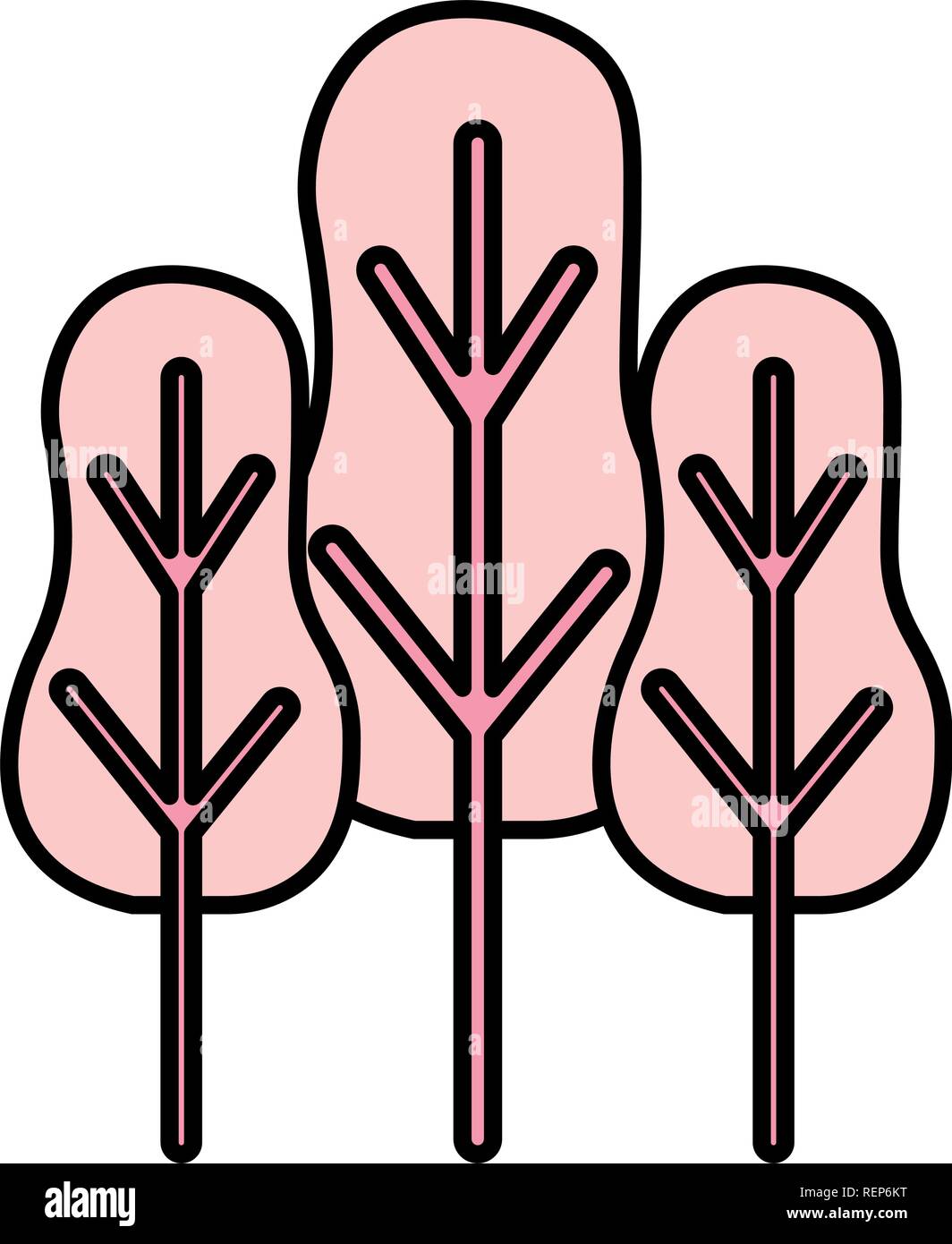 Abstract trees Over white background, vector illustration Stock Vector ...