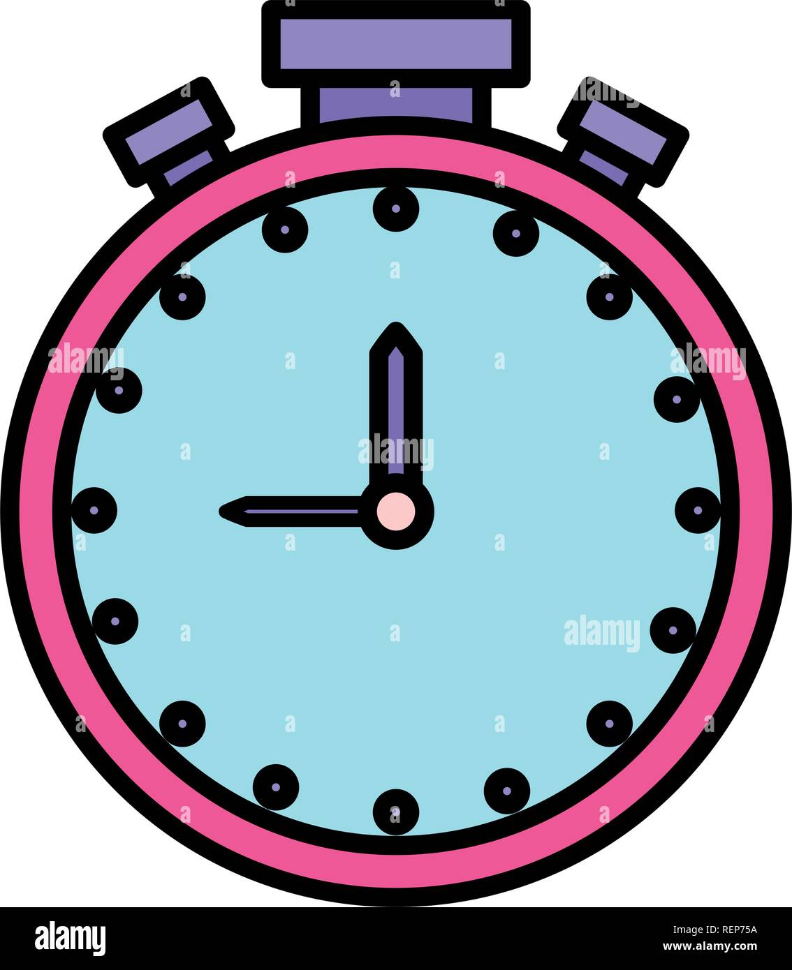 Chronometer icon Over white background, vector illustration Stock ...
