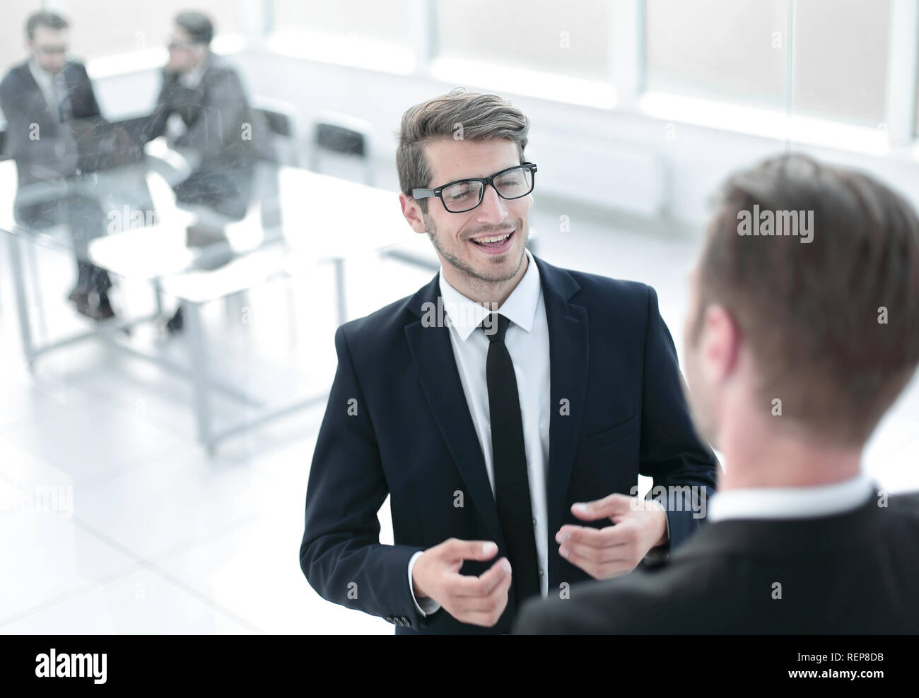 business people talk in the Bank office Stock Photo - Alamy