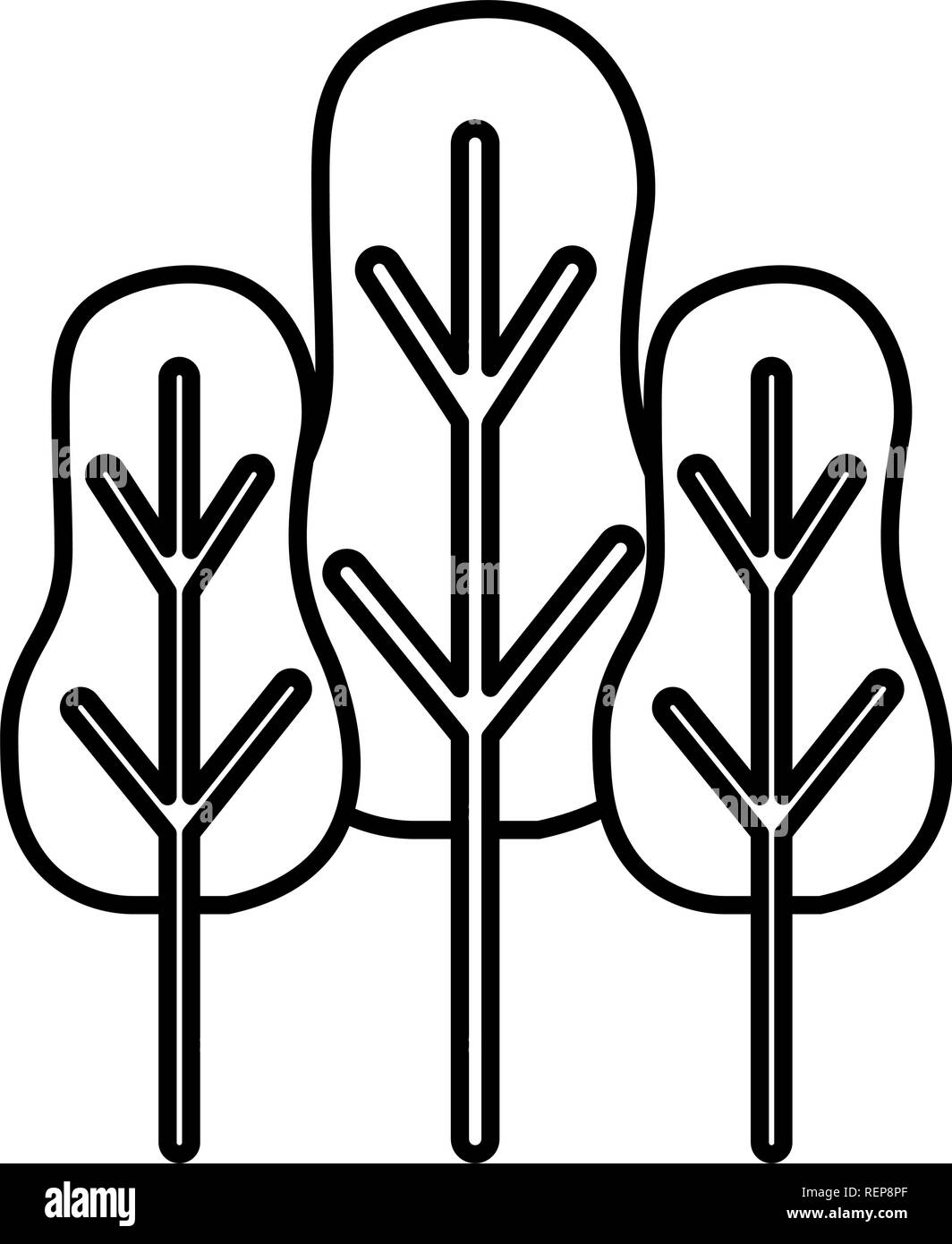 Abstract trees Over white background, vector illustration Stock Vector ...