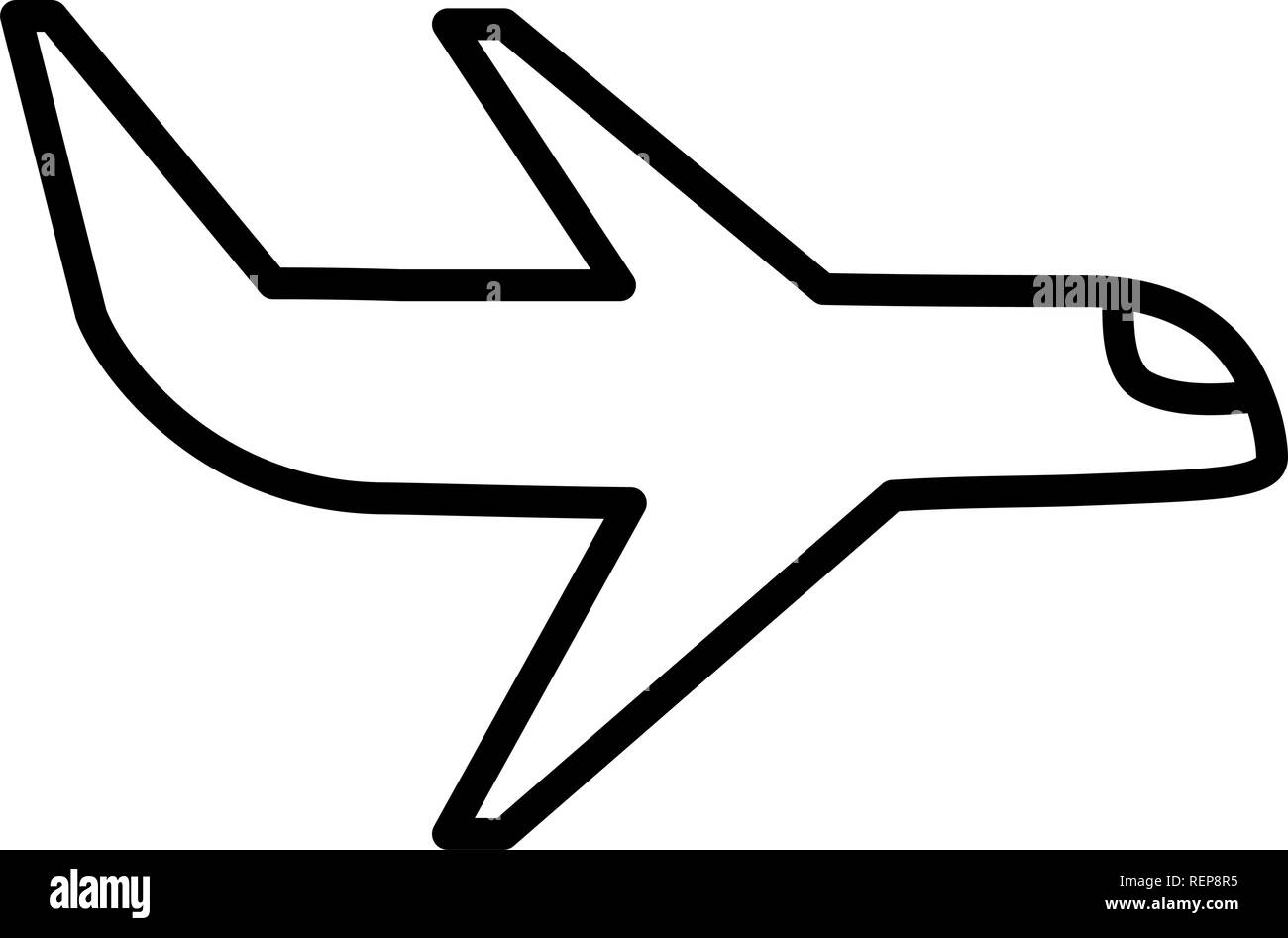 airplane icon Over white background, vector illustration Stock Vector ...