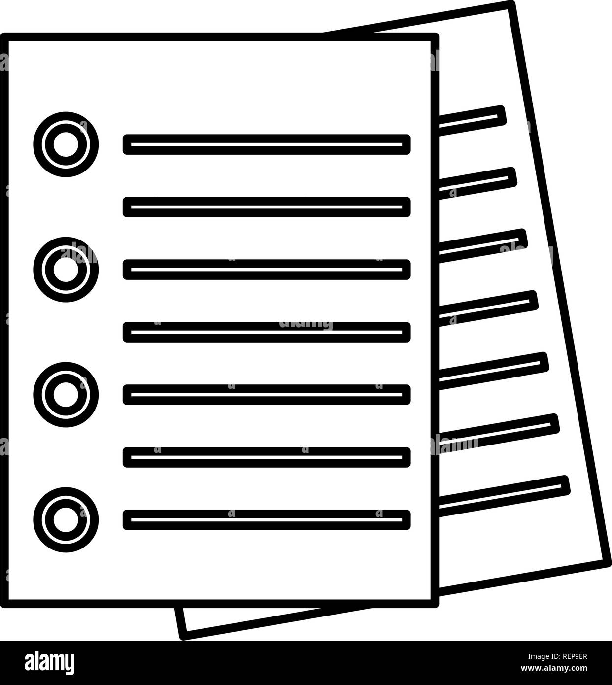 Check list symbol over white Black and White Stock Photos & Images - Alamy