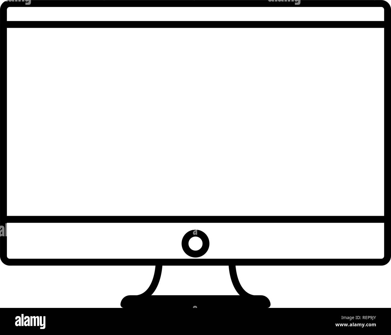 Computer icon Over white background, vector illustration Stock Vector ...