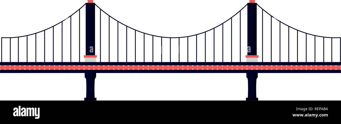 bridge architecture on white background vector illustration Stock ...