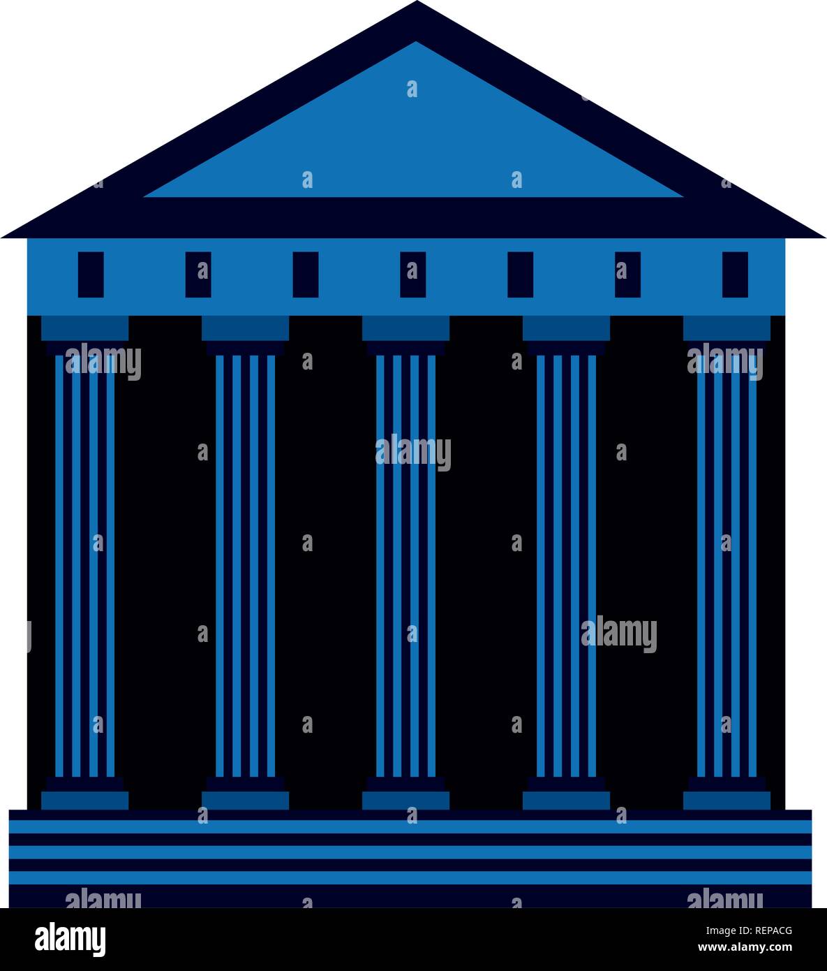 building facade architecture on white background vector illustration ...