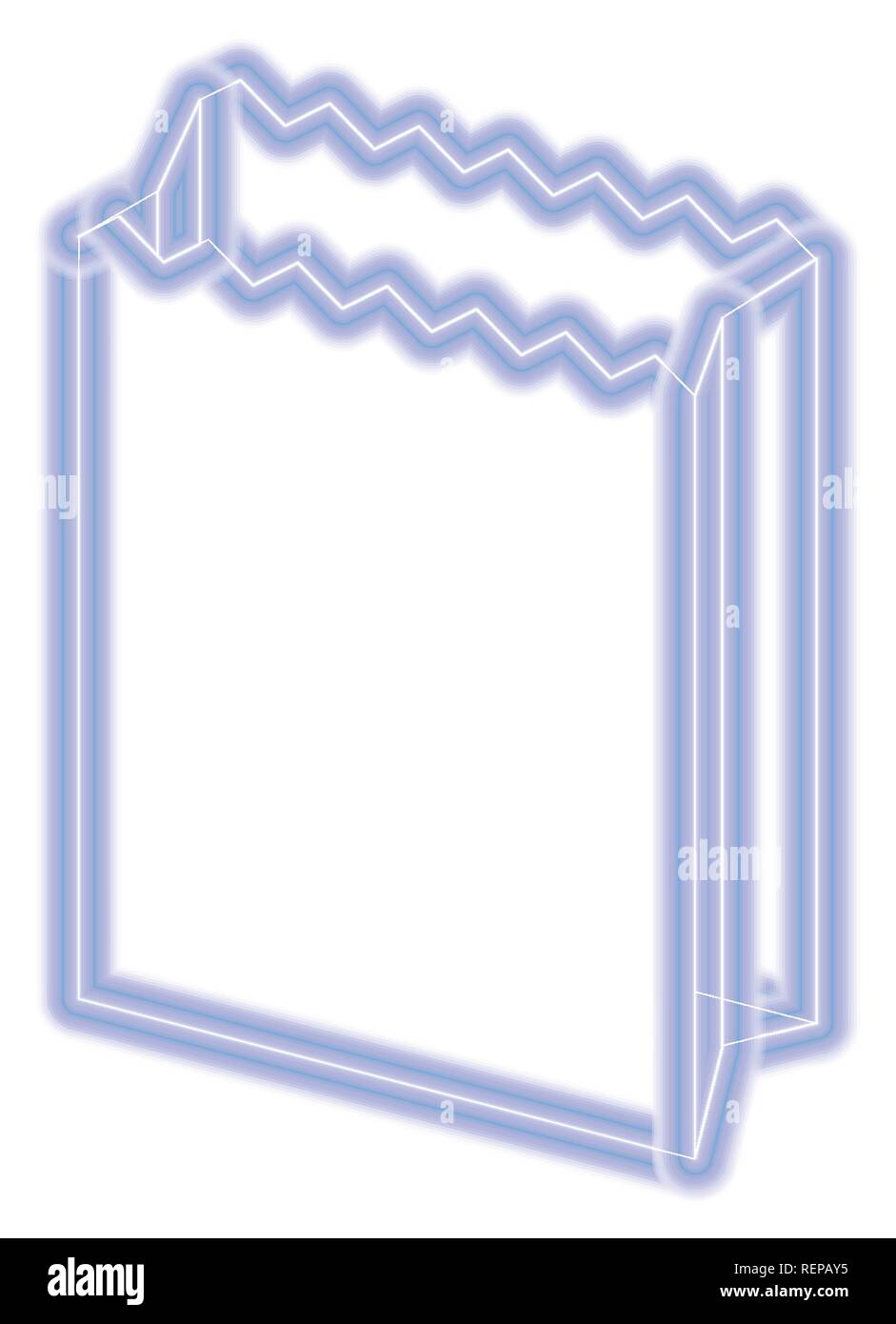 paper bag icon over white background, vector illustration Stock Vector ...