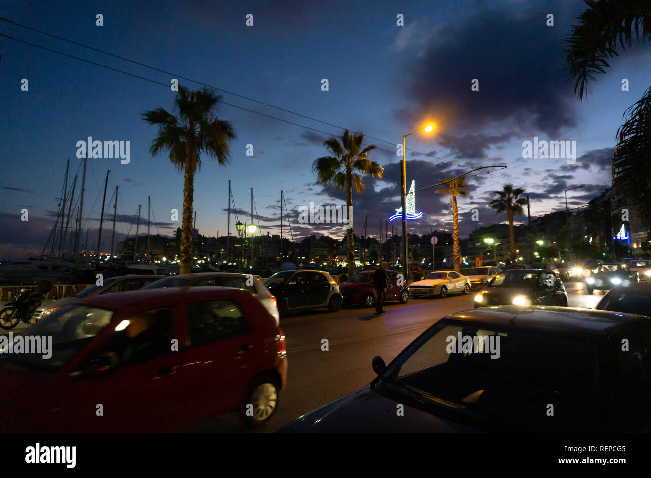 Beautiful evening at piraeus hi-res stock photography and images - Alamy