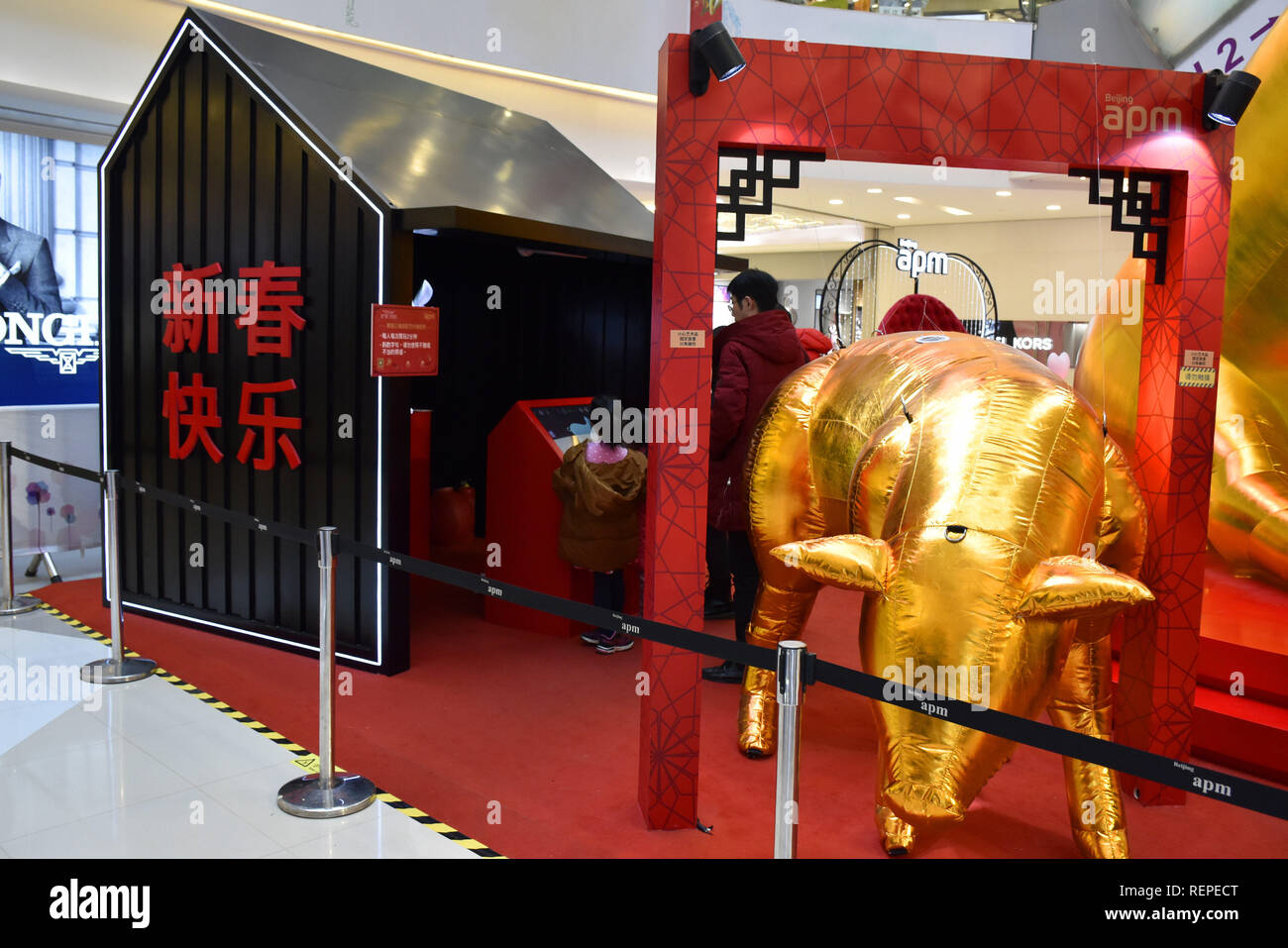 One thousand and eight golden inflatable air pigs designed by ...