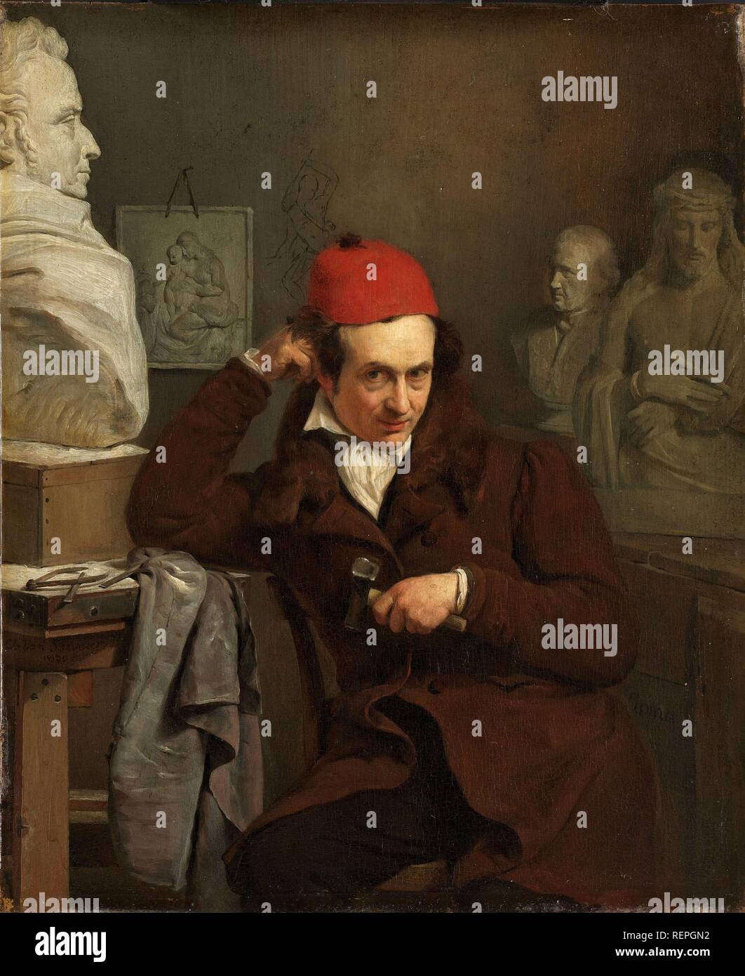 Portrait of Louis Royer. Portrait of Louis Royer (1793-1868). Scupltor ...