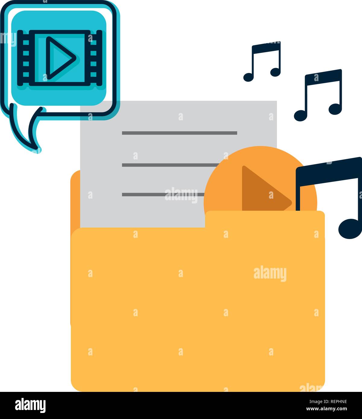 folder with objects isolated icon Stock Vector Image & Art - Alamy