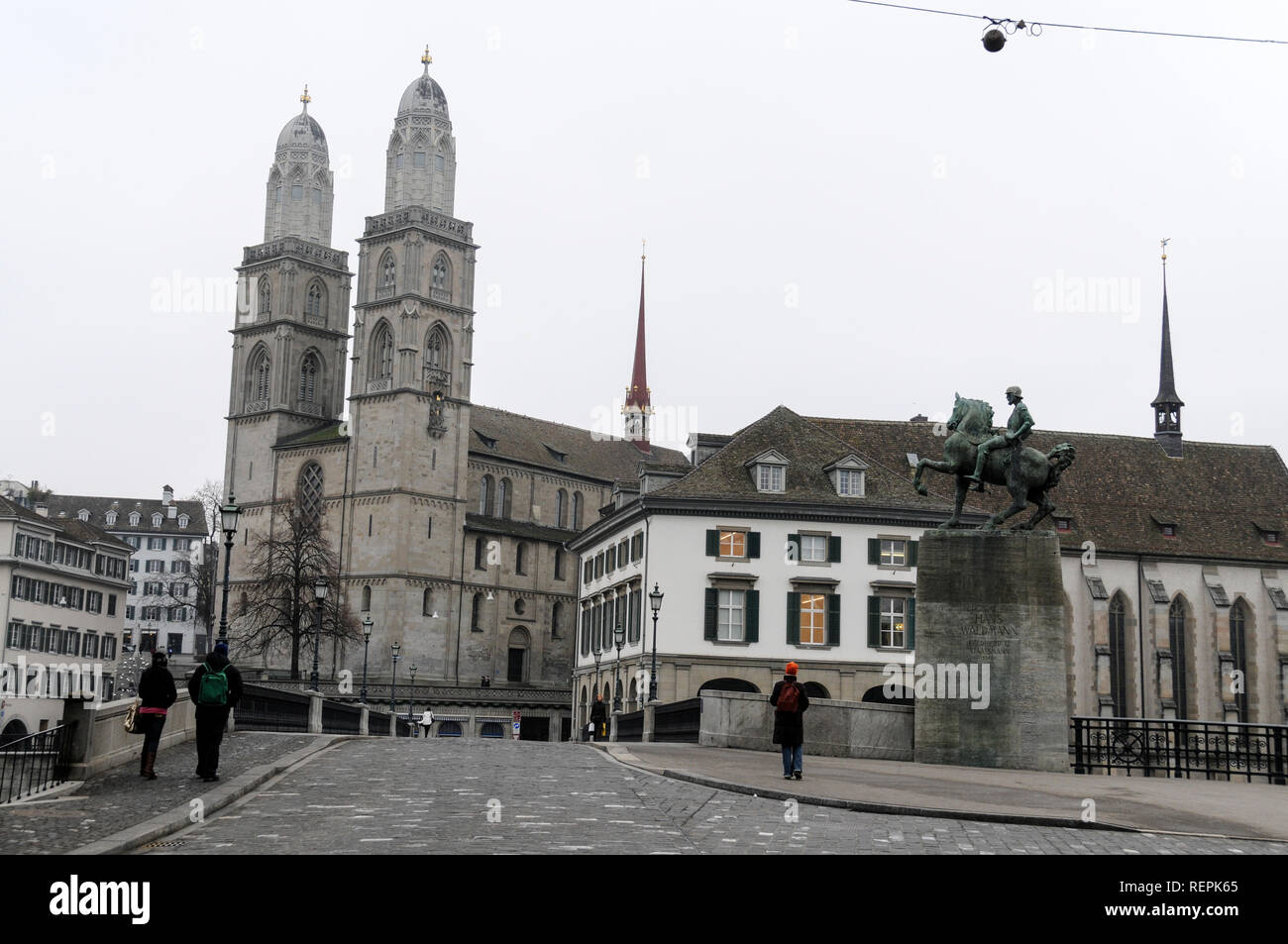Zurich catholic Cathedral in Zurich, Switzerland Stock Photo - Alamy