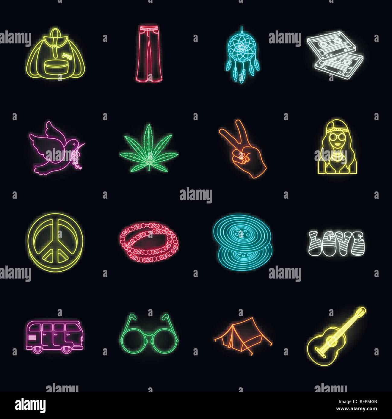 Marijuana leaf neon sign hi-res stock photography and images - Alamy