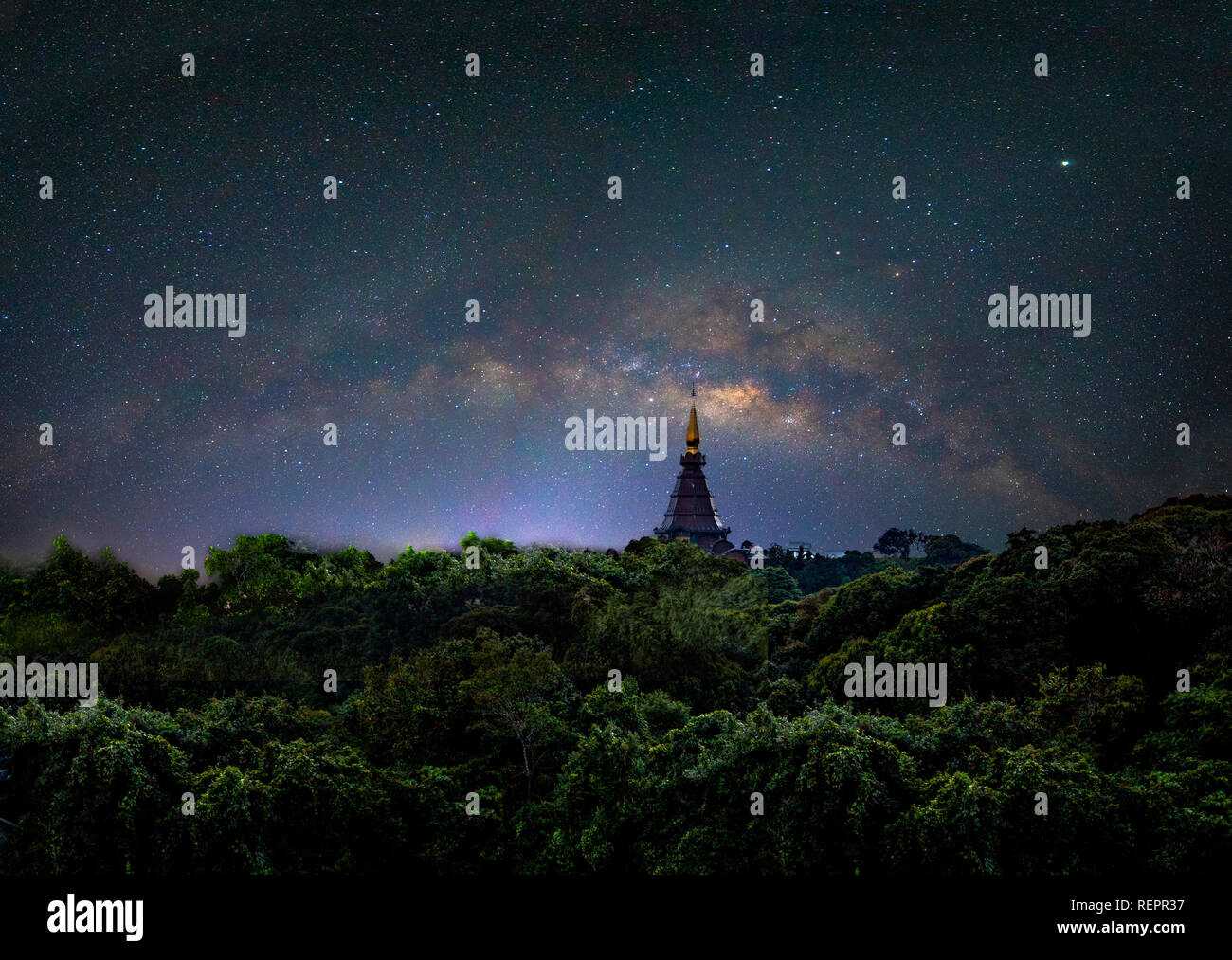 Dark Sky Certification Milky way on over Doi Inthanon the highest ...