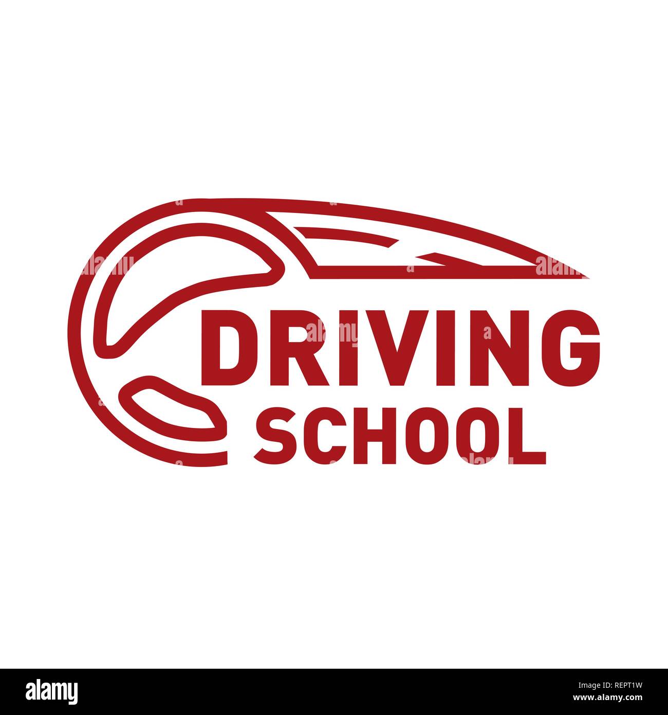 vector logo on the theme of driving school, car Stock Vector Image ...