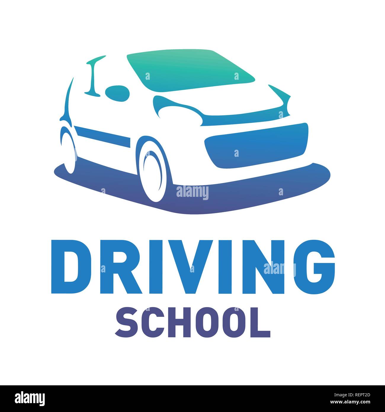 vector logo on the theme of driving school, car Stock Vector Image ...