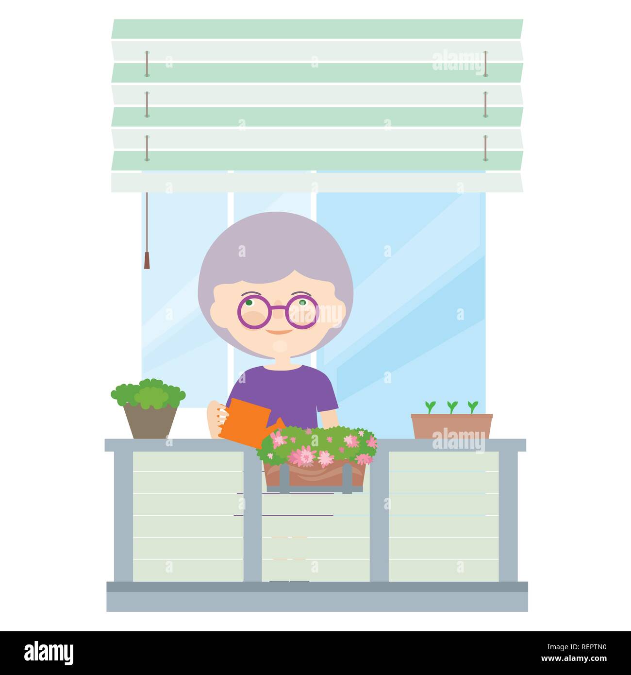 Exterior old flower pot Stock Vector Images - Alamy