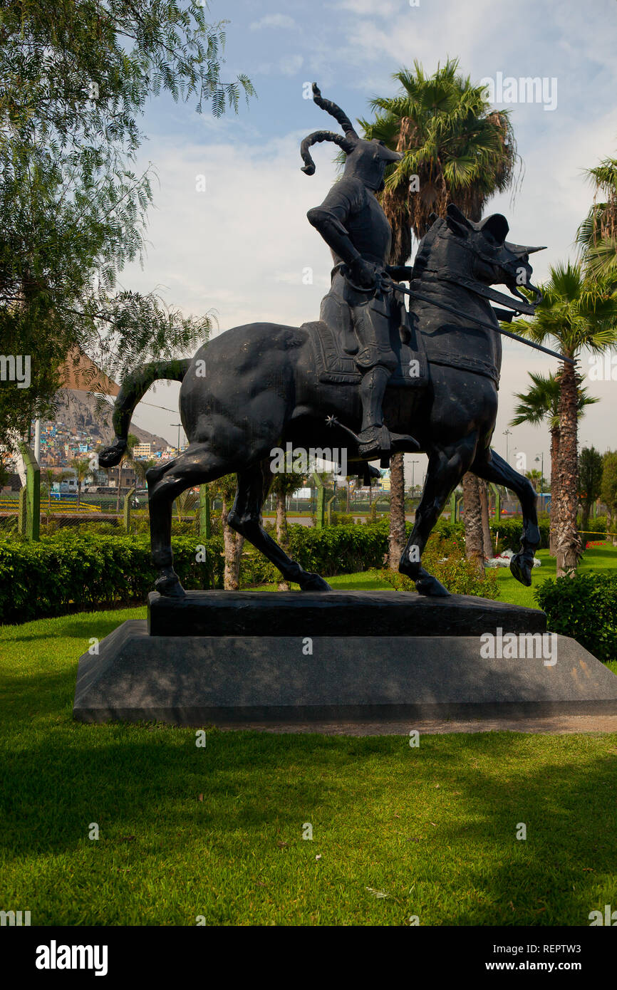 Statue in a park at Lima,Peru Stock Photo - Alamy
