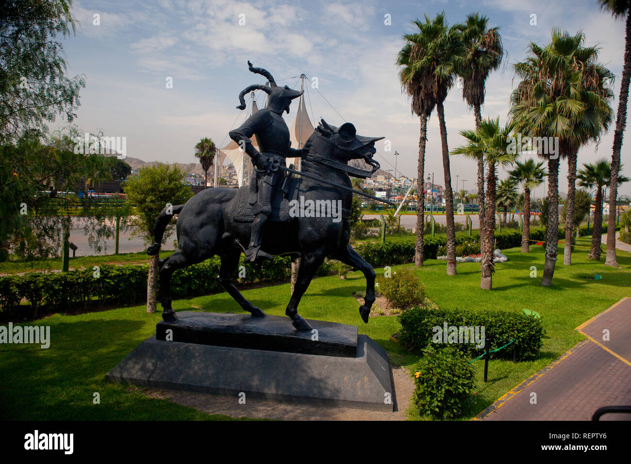 Statue in a park at Lima,Peru Stock Photo - Alamy