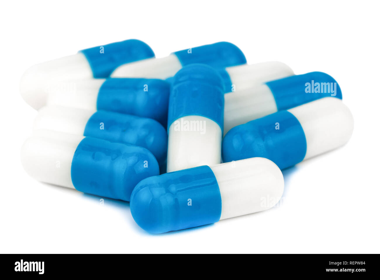 pills capsules isolated on white background. With clipping path Stock ...