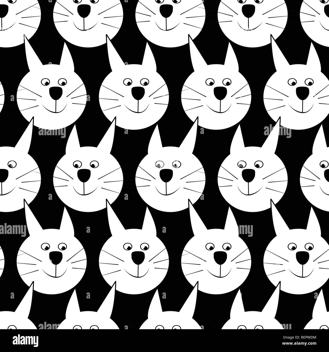 seamless pattern with cat . vector Stock Vector Image & Art - Alamy