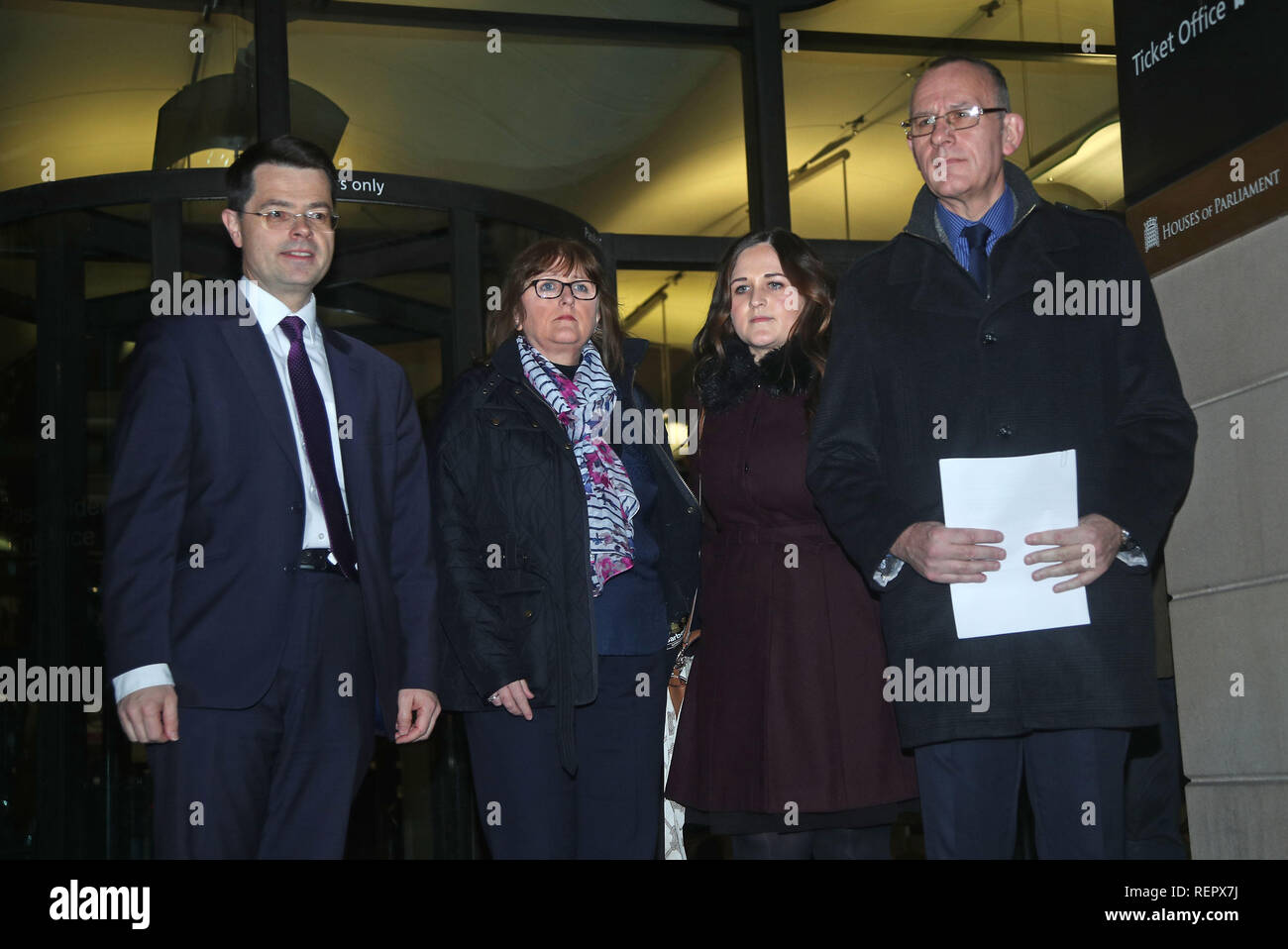 Local MP James Brokenshire (left) with the family of Charlotte Brown ...