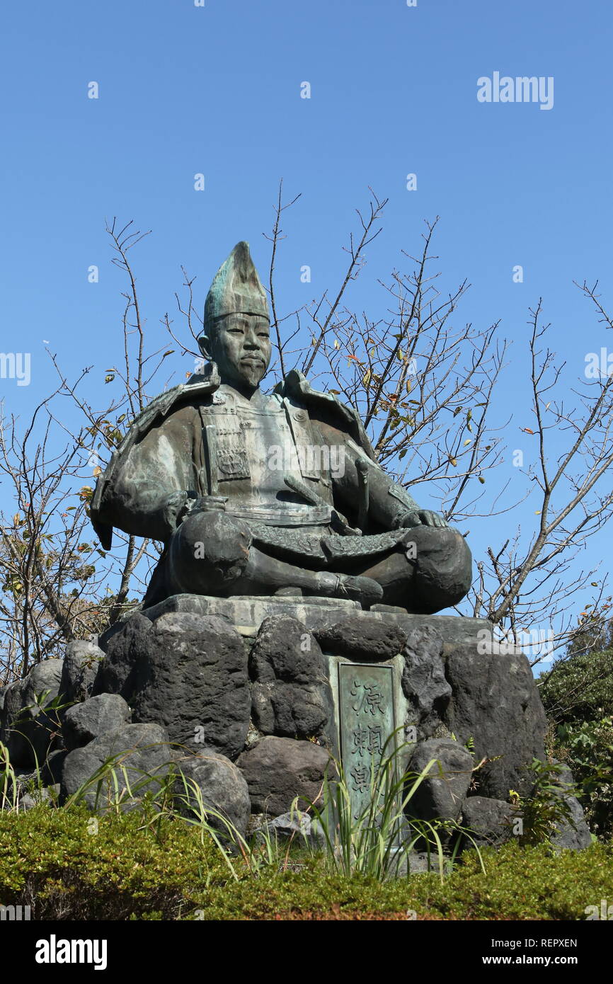 Statue of Minamoto no Yoritomo at Genjiyama Park, Kamakura, Kanagawa ...