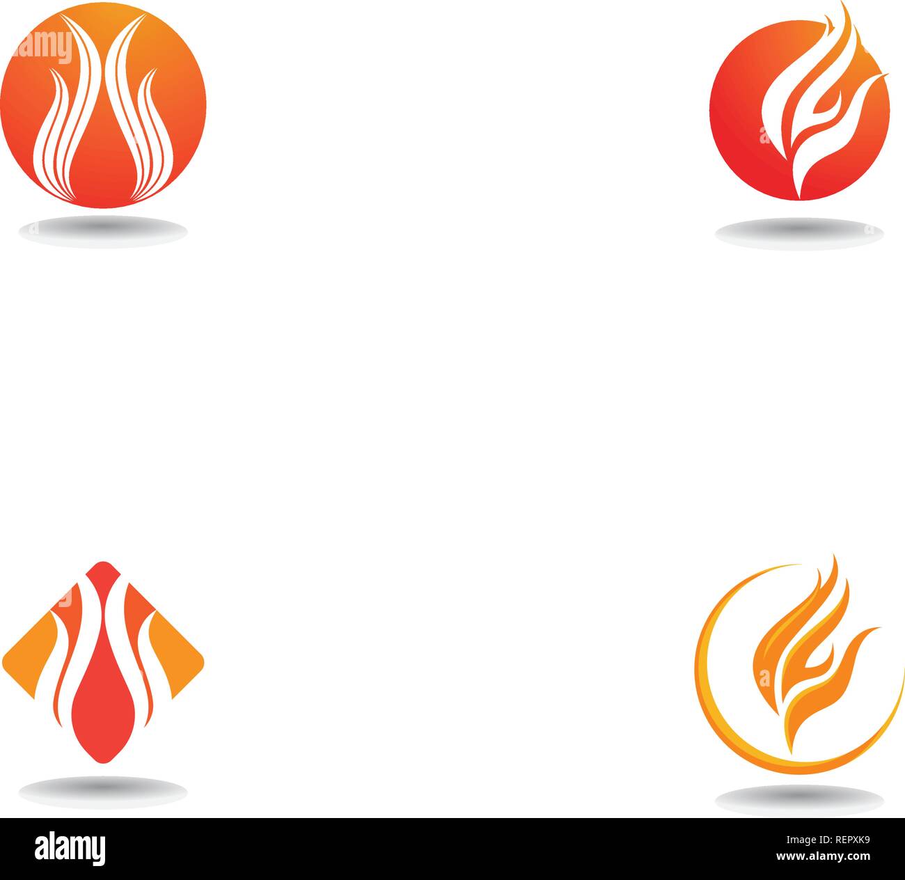Fire flame logo and symbol vector Stock Vector Image & Art - Alamy