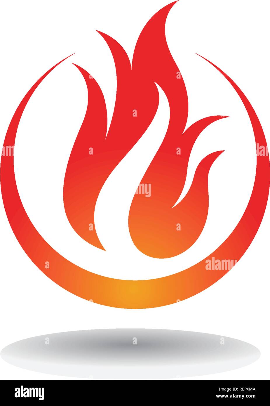 Fire flame logo and symbol vector Stock Vector Image & Art - Alamy