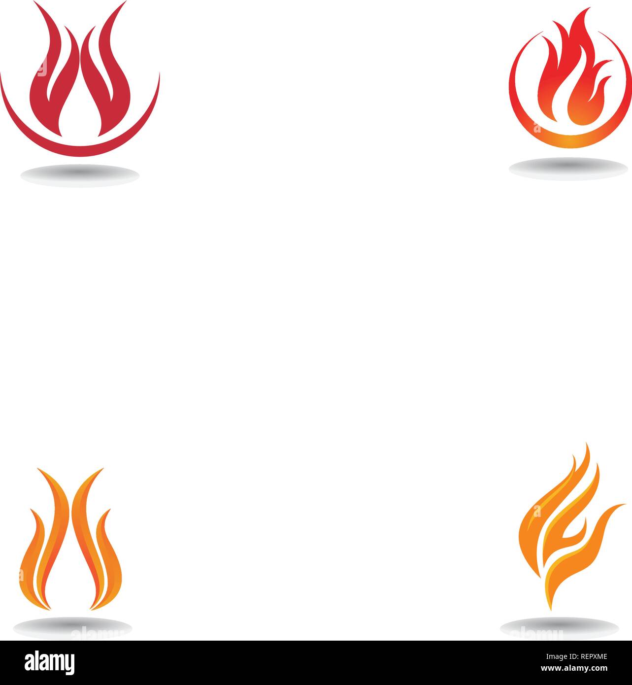 Fire flame logo and symbol vector Stock Vector Image & Art - Alamy