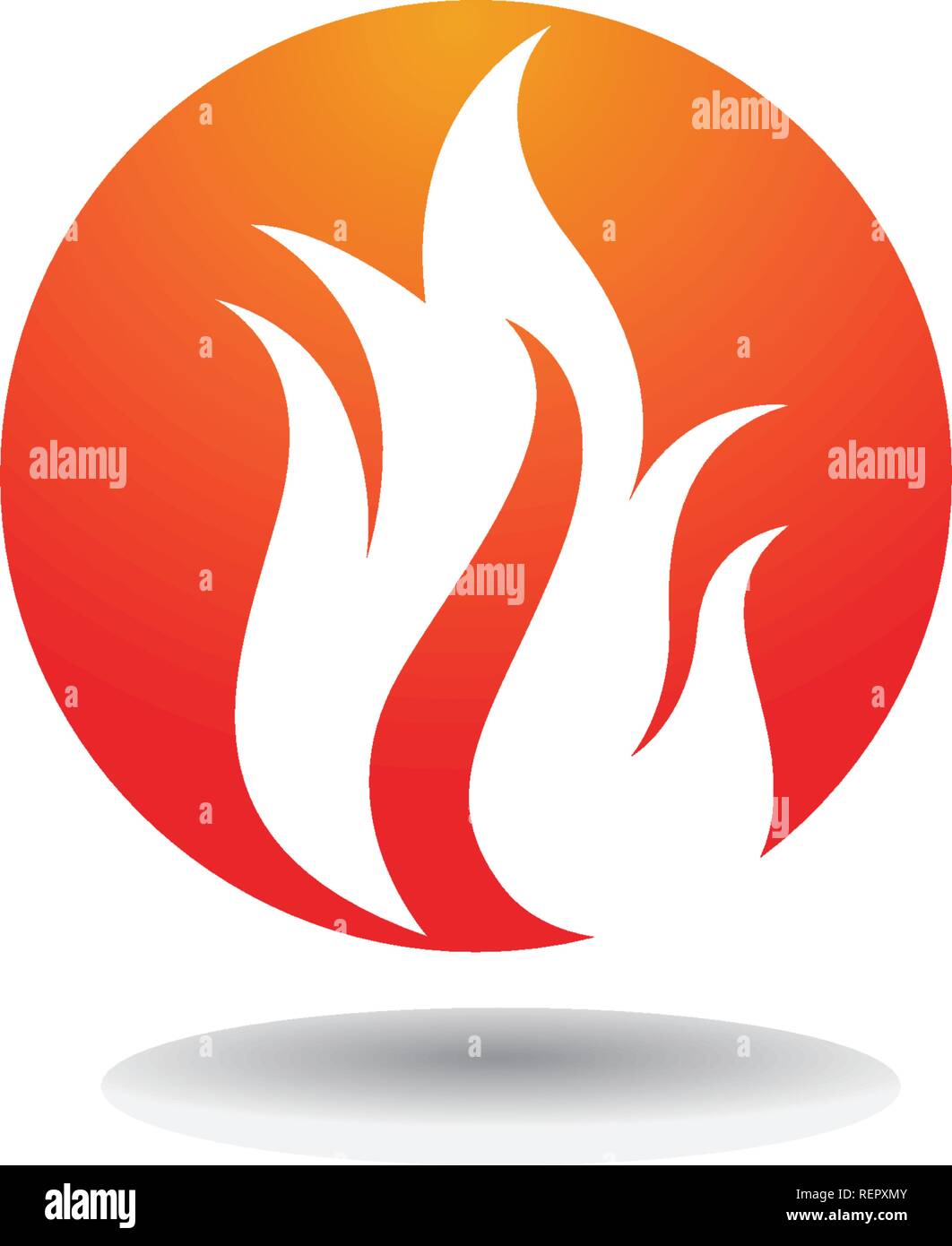 Fire flame logo and symbol vector Stock Vector Image & Art - Alamy