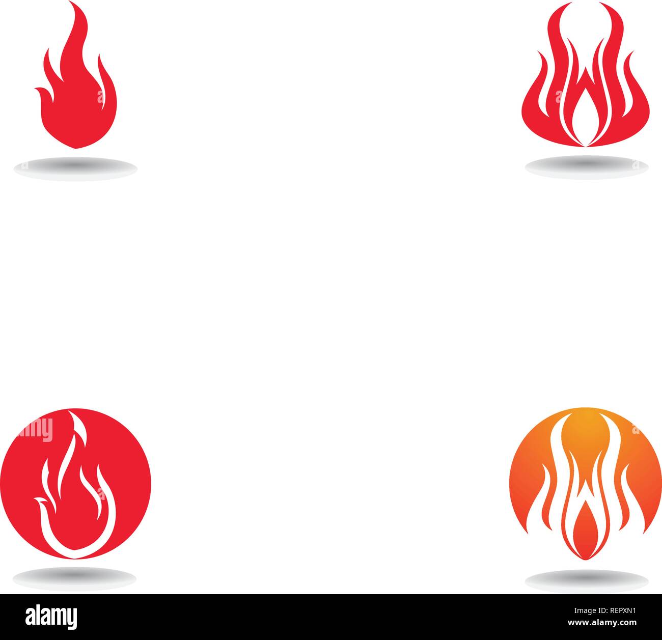 Fire flame logo and symbol vector Stock Vector Image & Art - Alamy