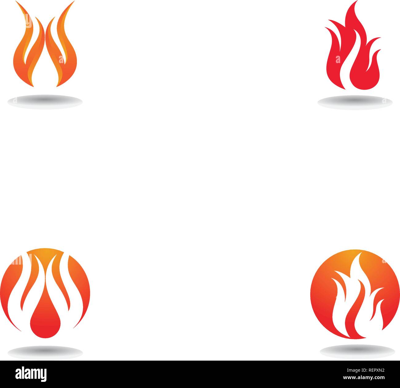 Fire flame logo and symbol vector Stock Vector Image & Art - Alamy
