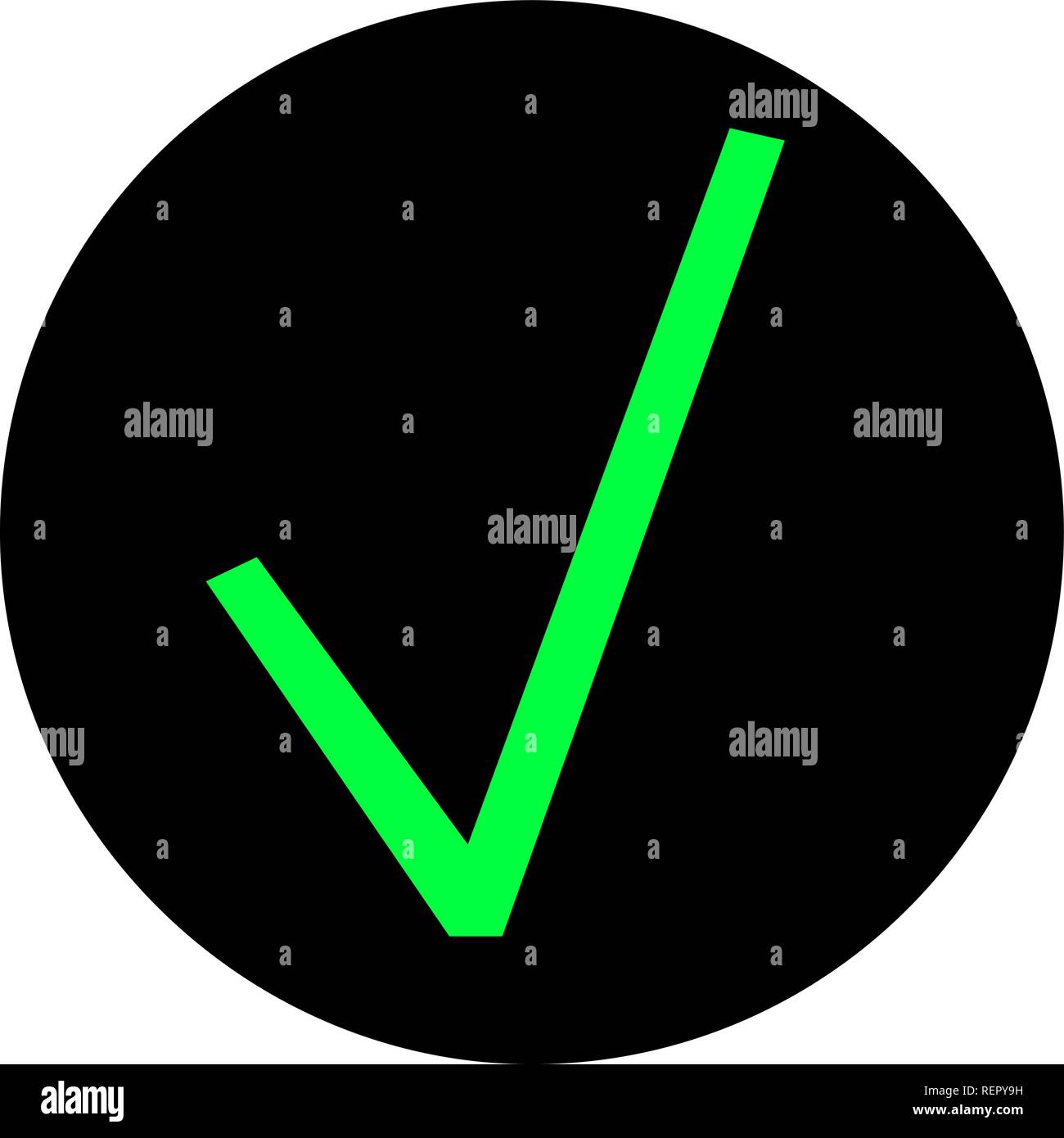 Green tick icon vector illustration isolated on white background eps10 ...