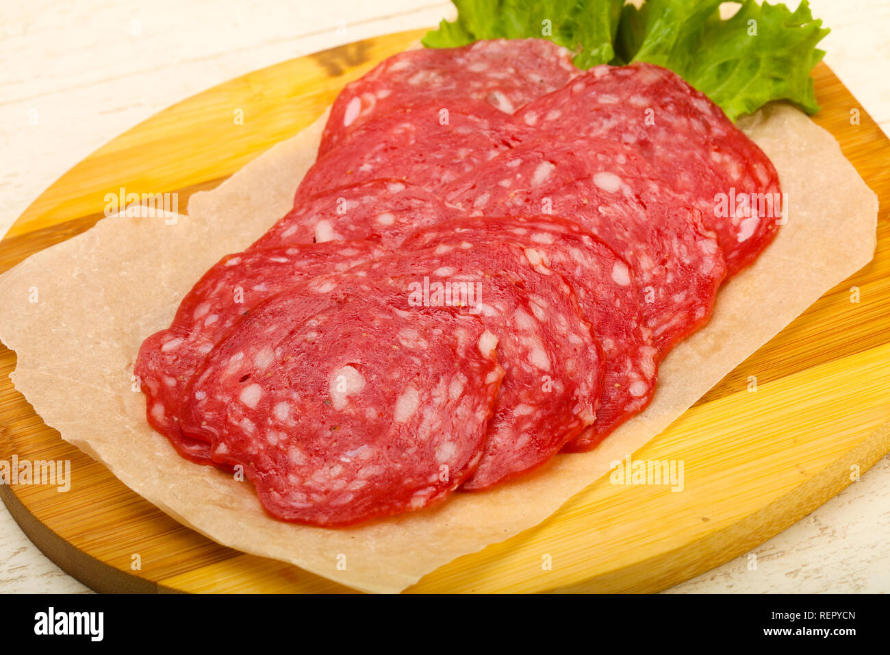 Spain sausage Salchichon Stock Photo - Alamy