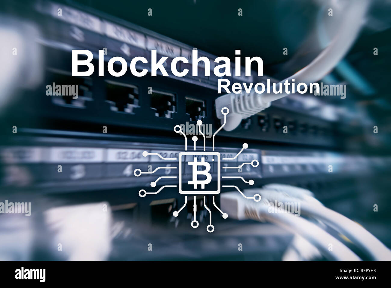 Blockchain revolution, innovation technology in modern business Stock ...