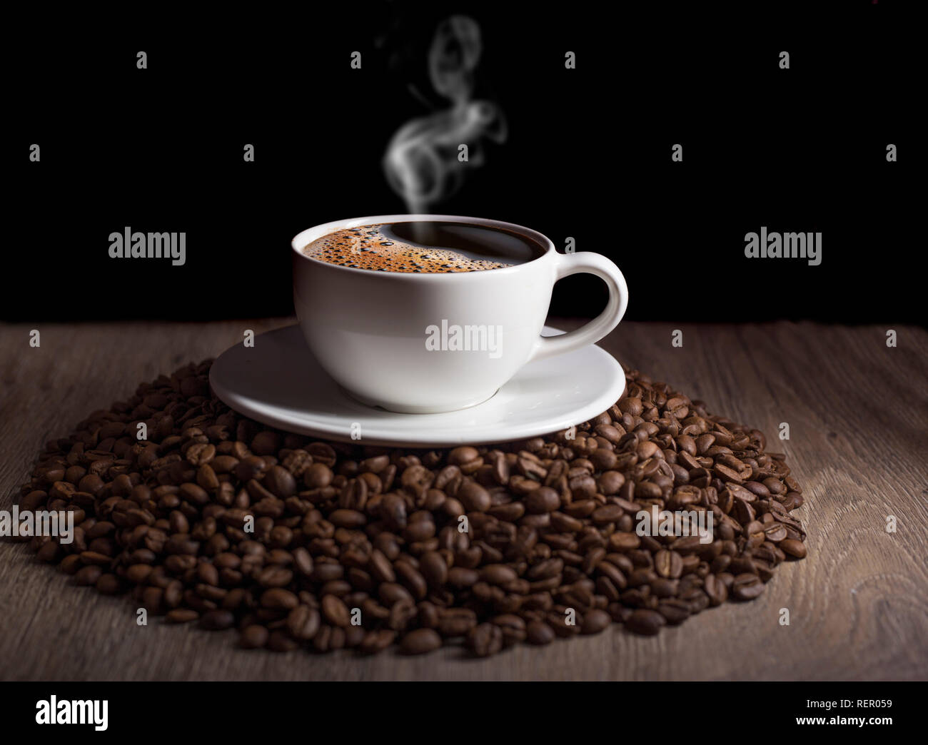 Coffee cup steam dark hi-res stock photography and images - Alamy