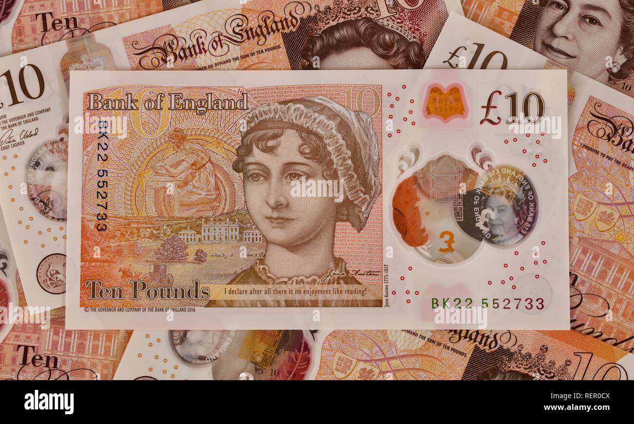 Bank of England £10 polymer banknote Stock Photo - Alamy