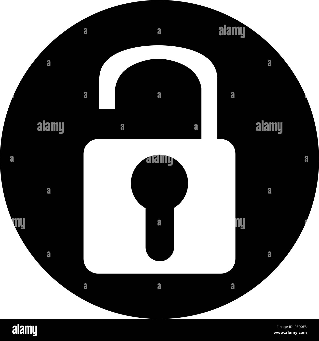 lock icon, vector logo illustration, linear pictogram isolated on white ...