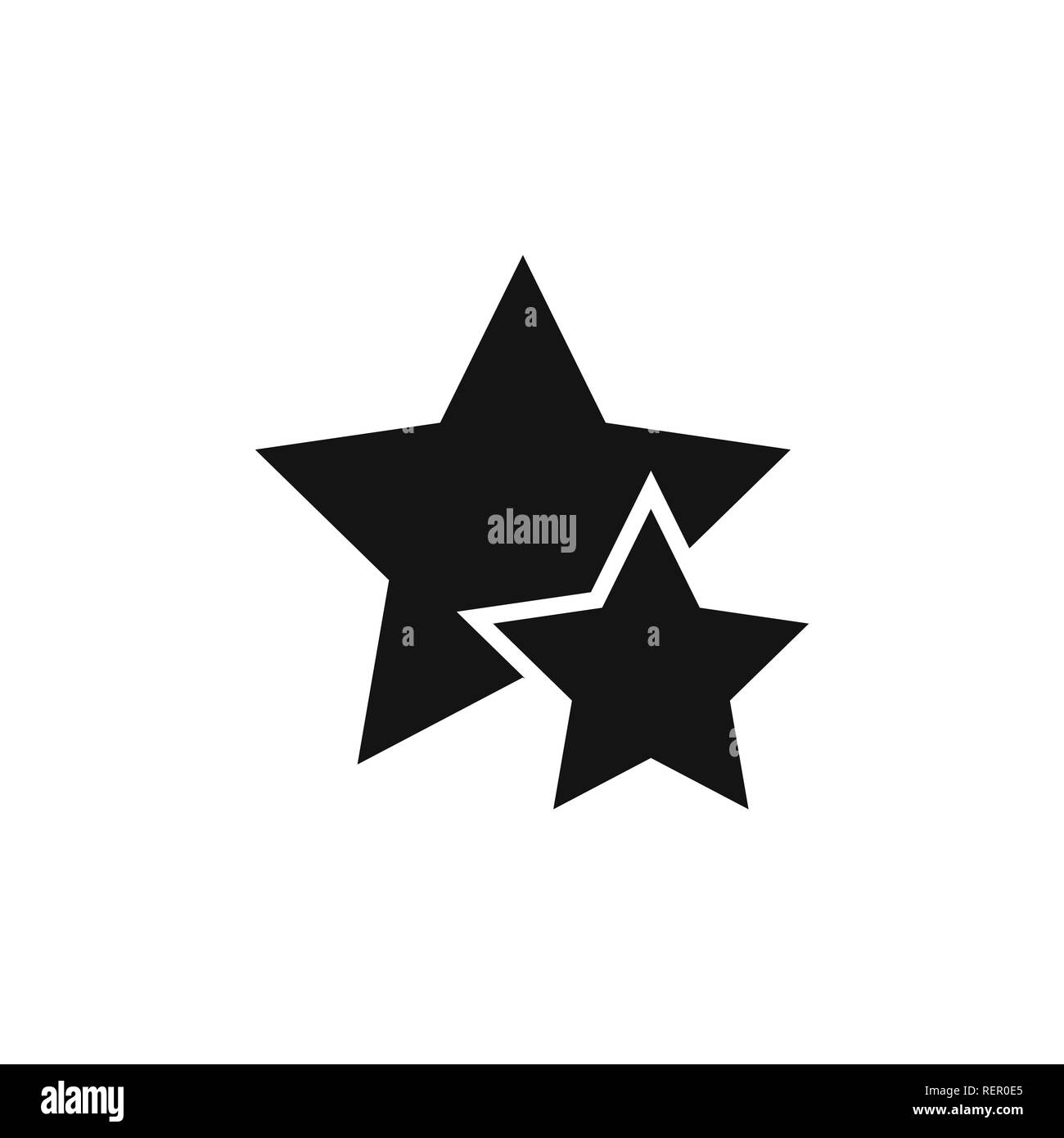 Two stars icons in black color. Vector illustration eps 10 Stock Vector ...