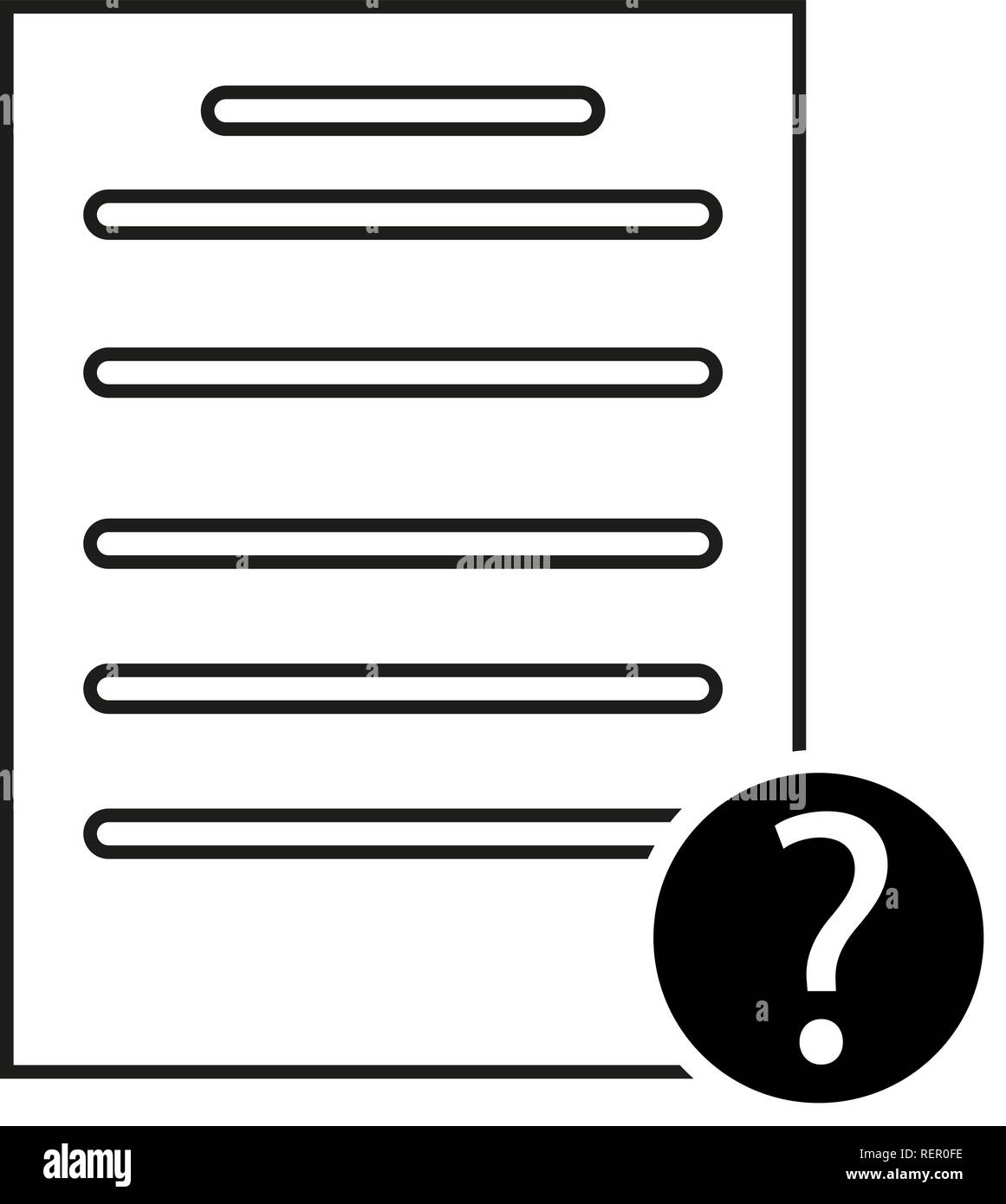 Questionnaire cover with question mark - Vector icon isolated eps10 ...