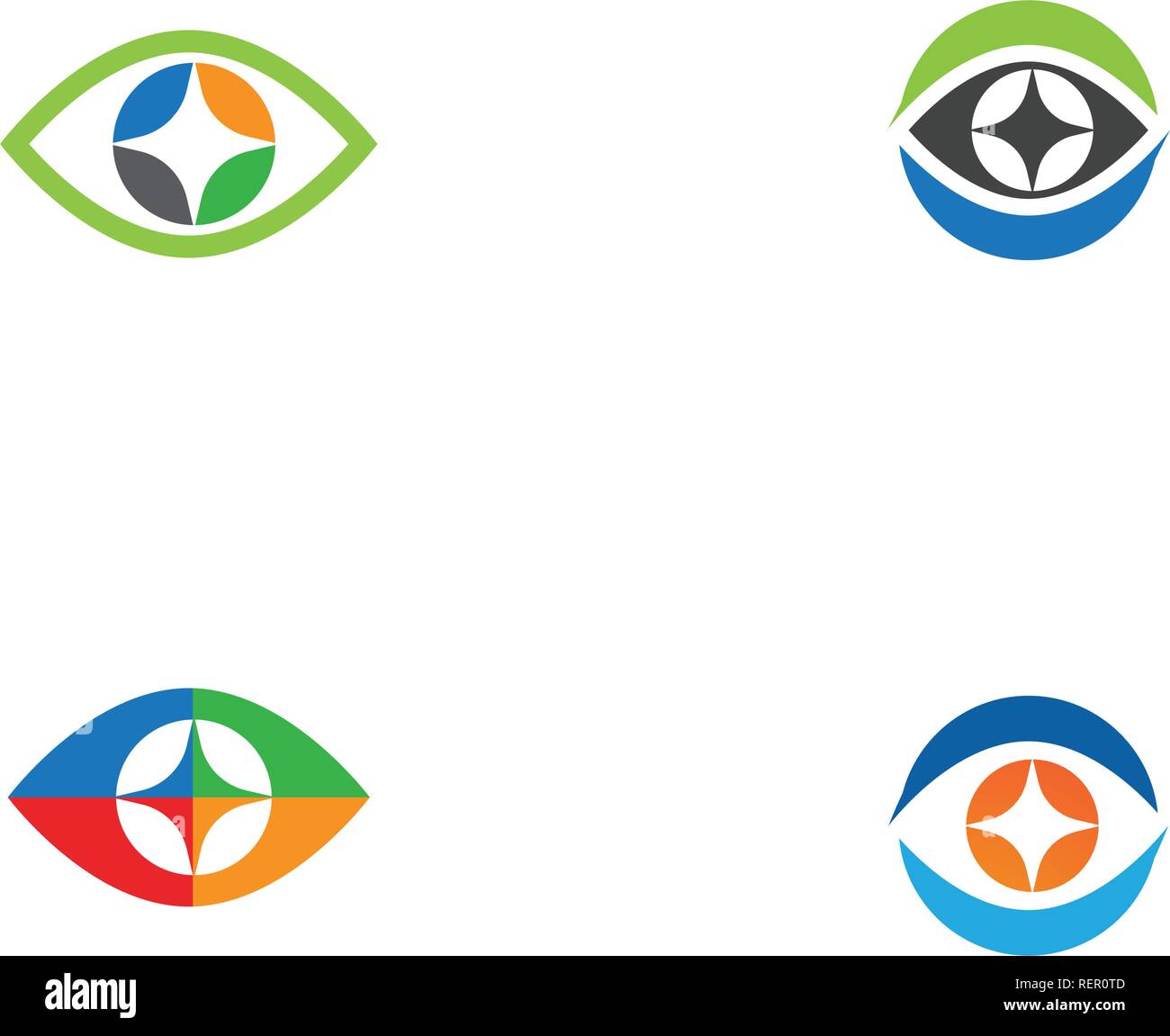 Eye care logo and symbols template vector icons app Stock Vector Image ...