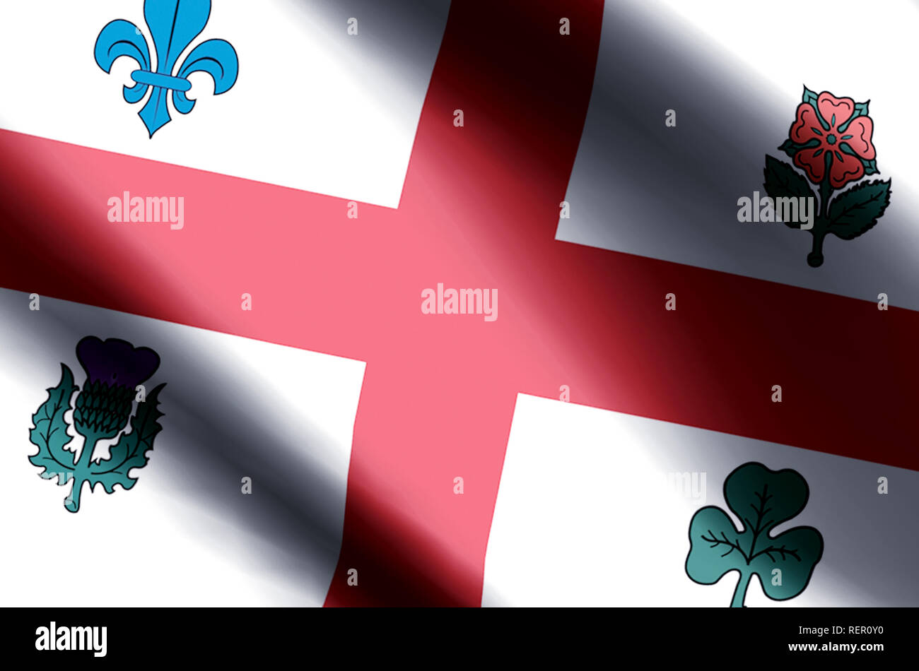 Montreal stylish waving and closeup flag illustration. Perfect for ...