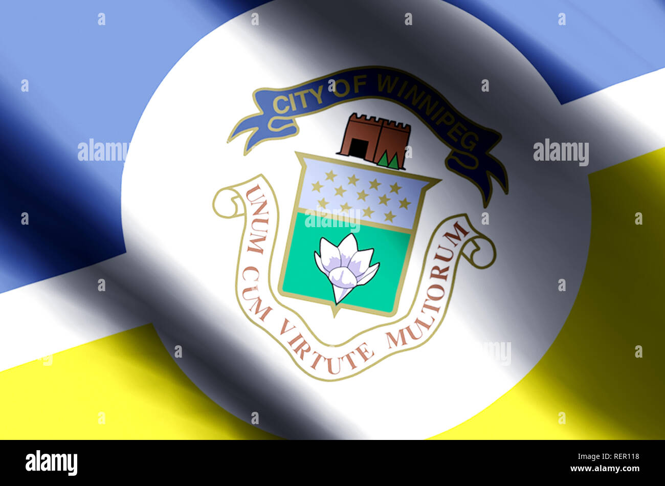 Winnipeg stylish waving and closeup flag illustration. Perfect for ...