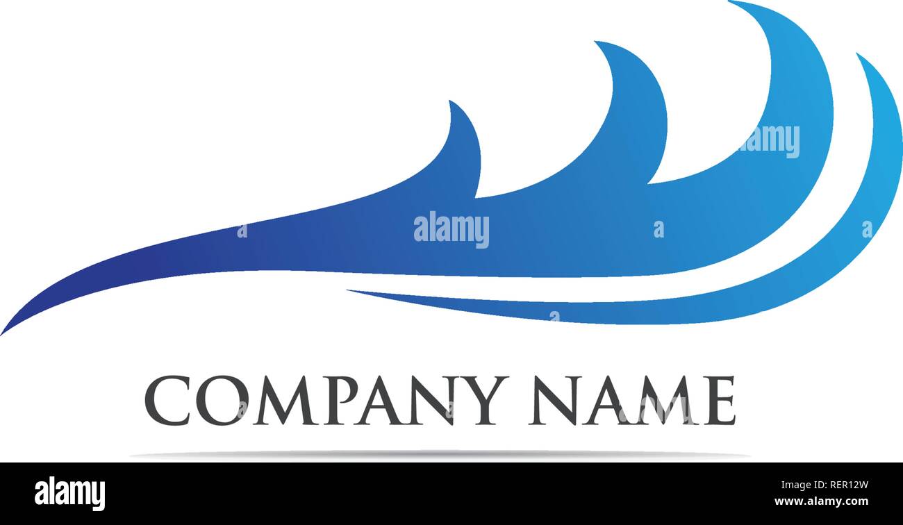 Wave beach logo vector Stock Vector Image & Art - Alamy