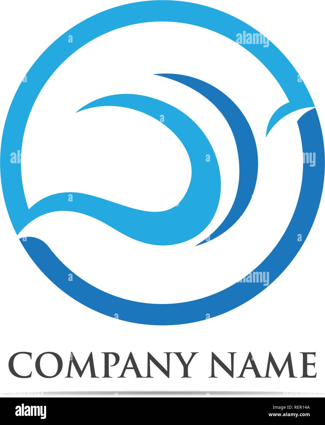 Wave beach logo vector Stock Vector Image & Art - Alamy