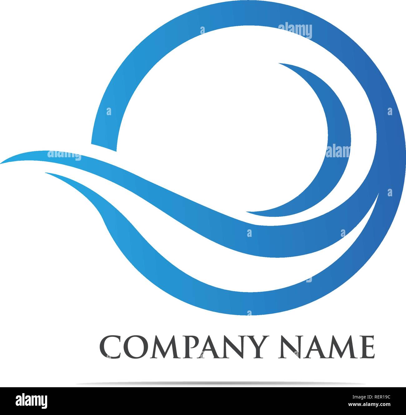 Wave beach logo vector Stock Vector Image & Art - Alamy