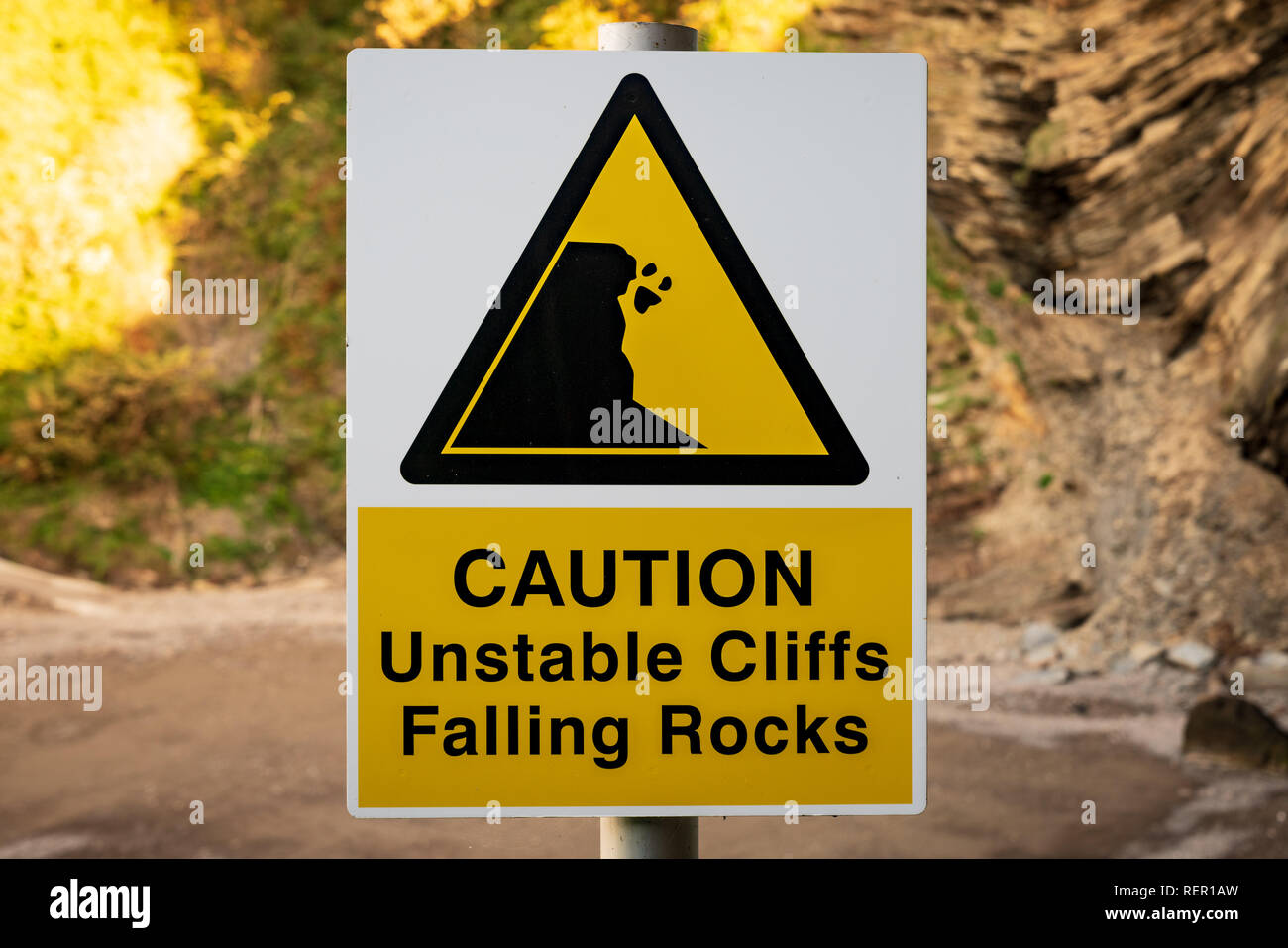 Beware of falling rocks hi-res stock photography and images - Alamy